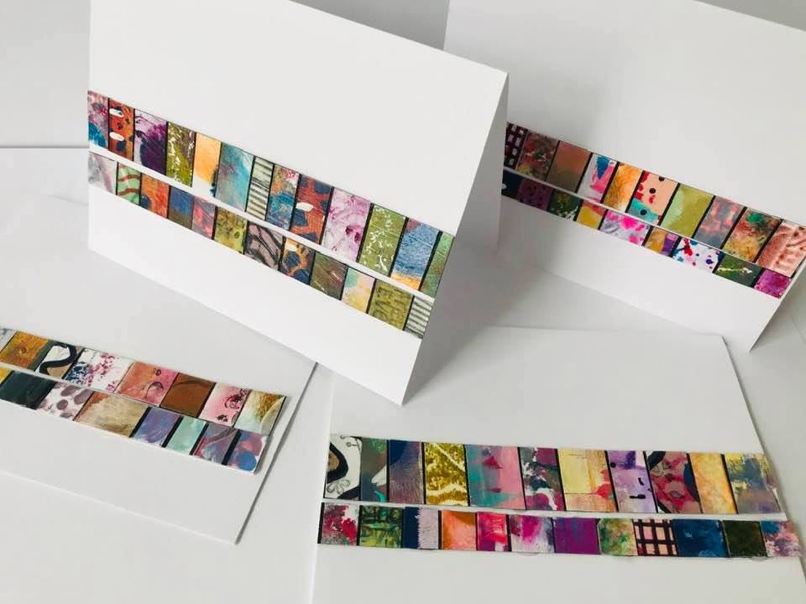 Abstract Handmade Notecards: Recycled Stationery Gift Set (A2 Size) - Etsy