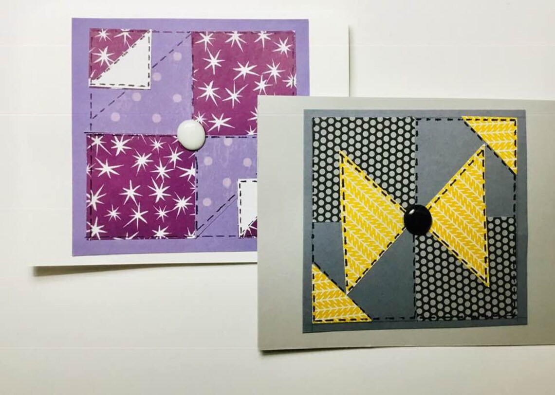 5 Handmade Quilt Pattern Block Card /quilt Card/ Quilt Note Card ...