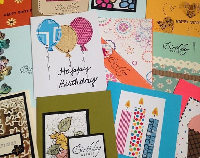 Surprise Mystery Bag of Cards/ 8 Assorted Greeting Cards/ Handmade Note ...