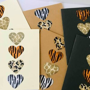 6 Handmade African Note Cards/ Afrocentric Cards/animal Print Note ...