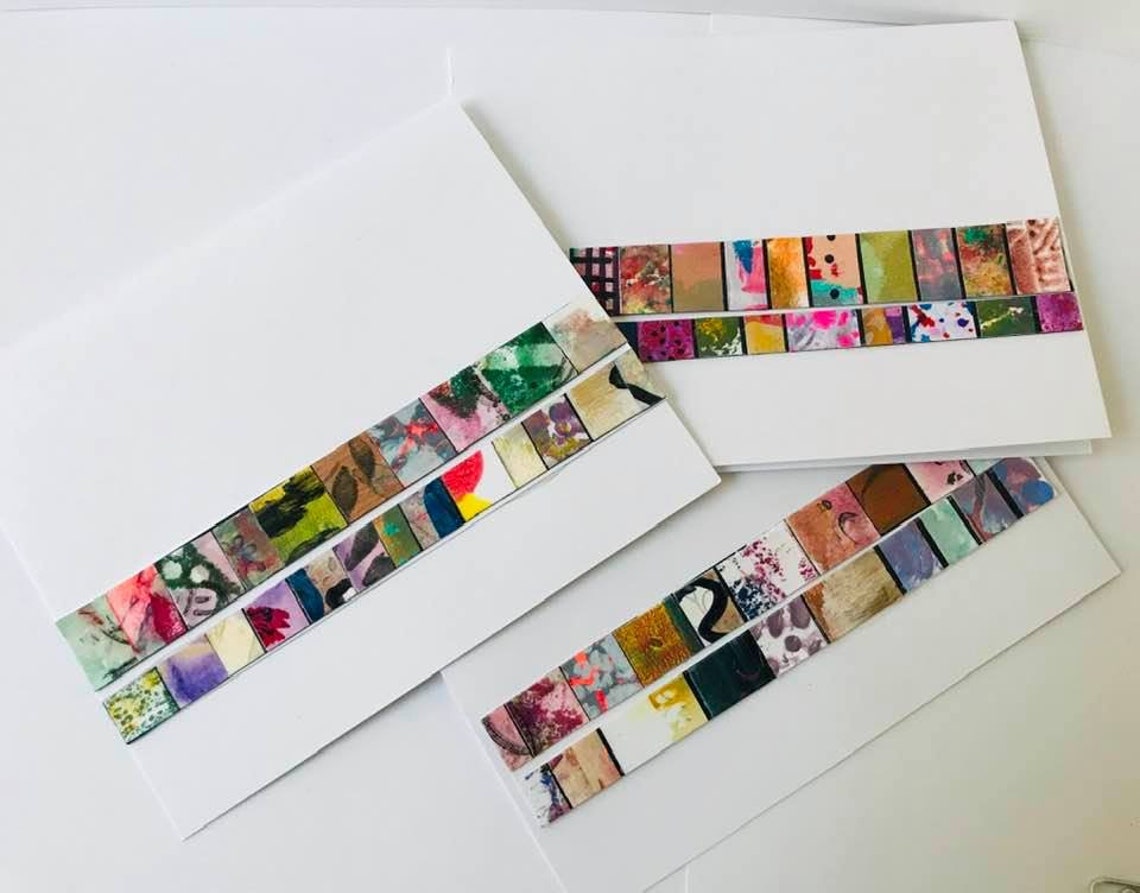 Abstract Handmade Notecards: Recycled Stationery Gift Set (A2 Size) - Etsy