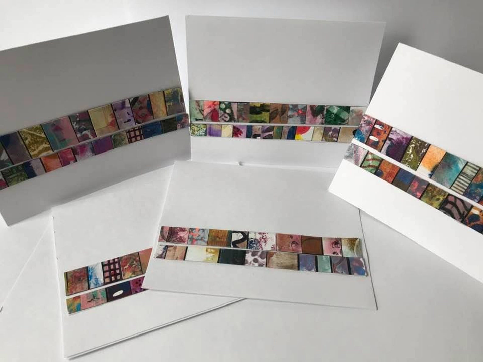 Abstract Handmade Notecards: Recycled Stationery Gift Set (A2 Size) - Etsy