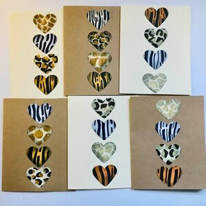 6 Handmade African Note Cards/ Afrocentric Cards/animal Print Note ...