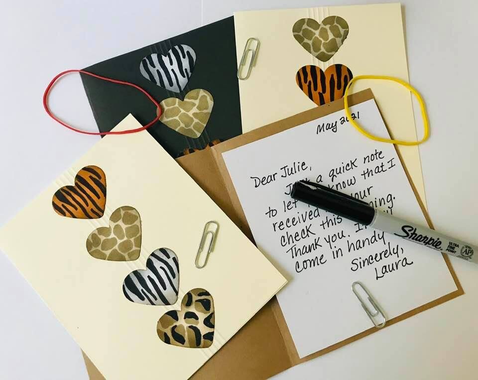 6 Handmade African Note Cards/ Afrocentric Cards/animal Print Note ...