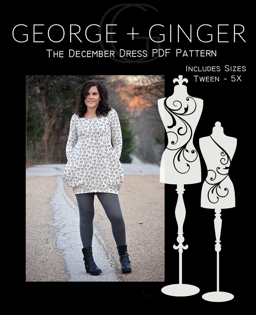 The December Dress PDF Sewing Pattern - Etsy