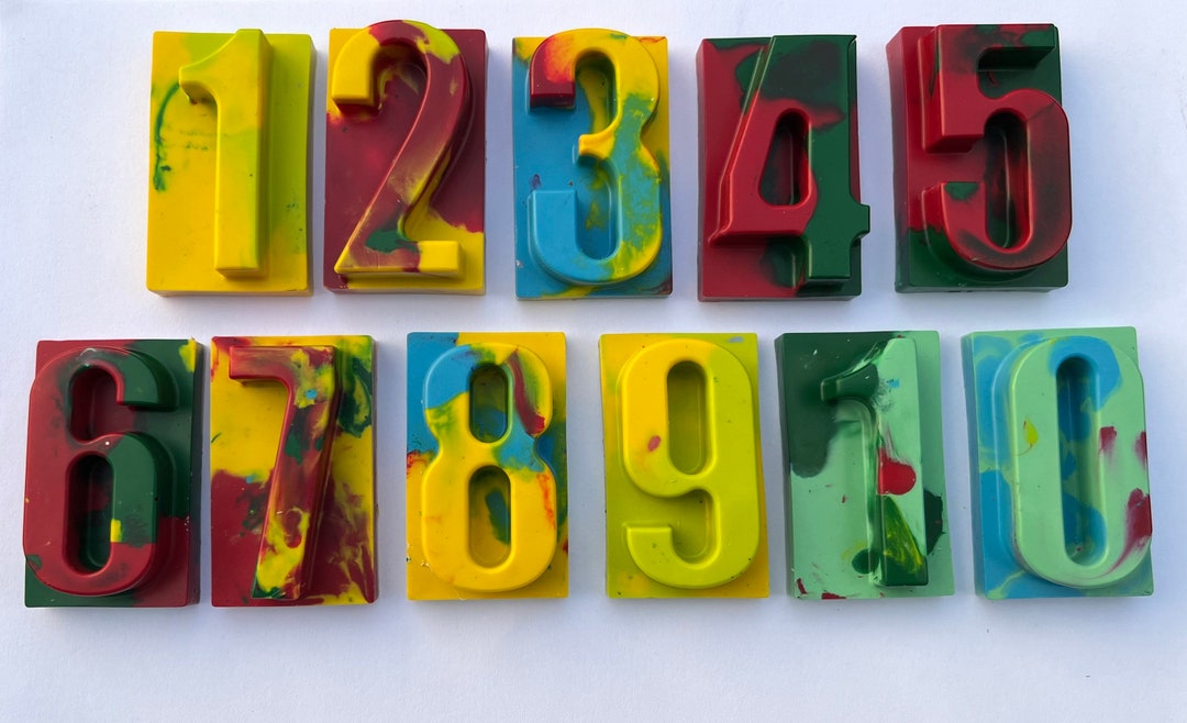 Number Crayons Kids - Etsy