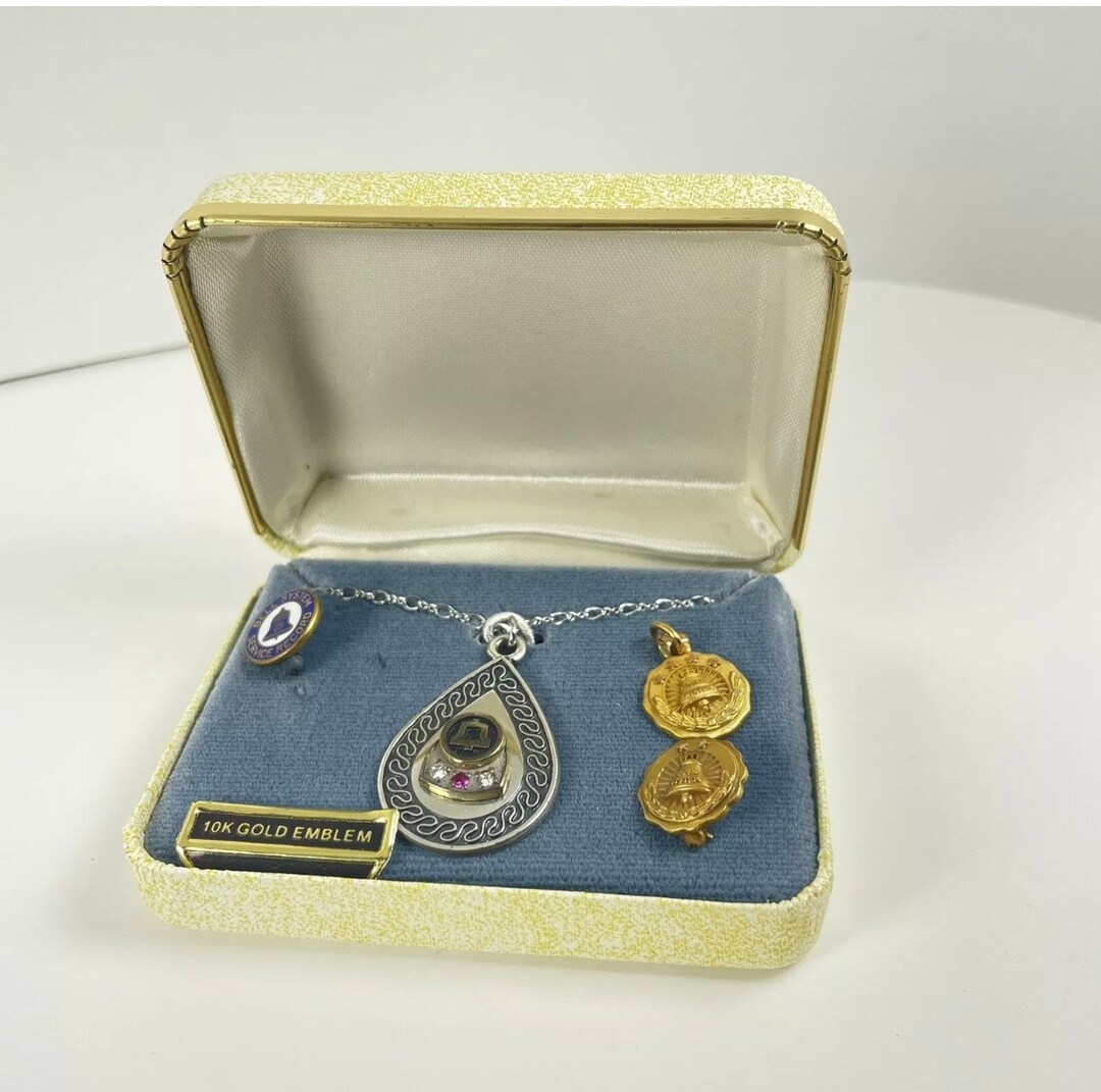 Vintage Bell Systems Pendant 10k Emblem on Sterling Back Piece W/ G.F ...