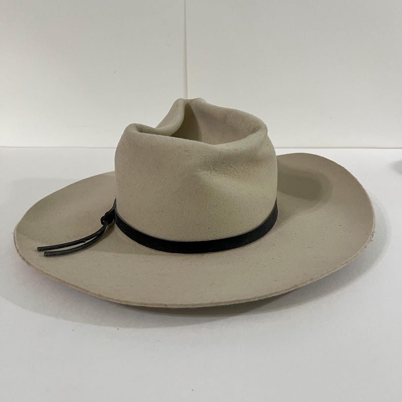 Vintage Stetson Stallion Double XX Wool Cowboy Hat Bone Color Size 6 3/ ...