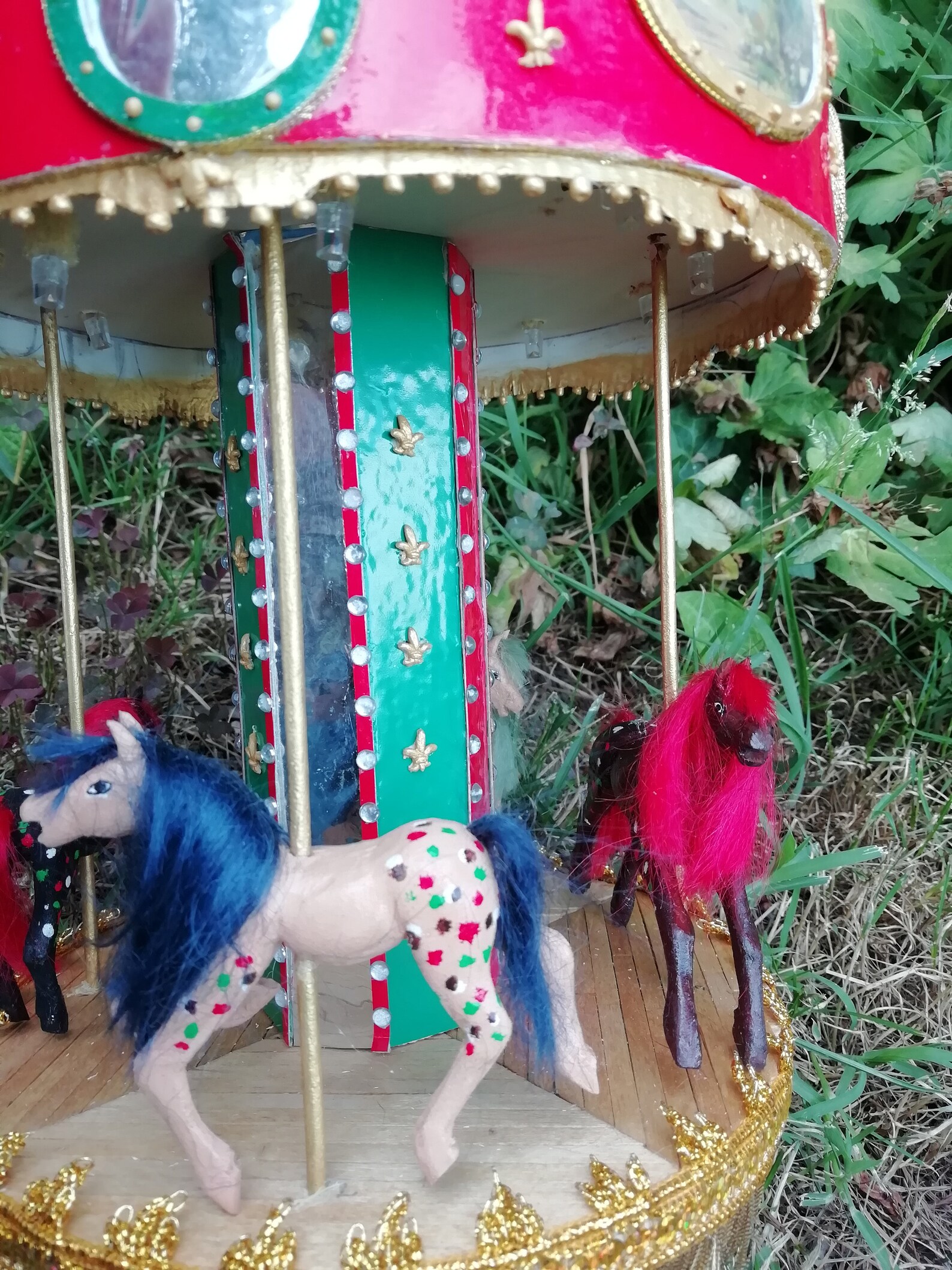 OOAK Miniature 1/12 Carousel 4 Horses Dolls House Artist - Etsy