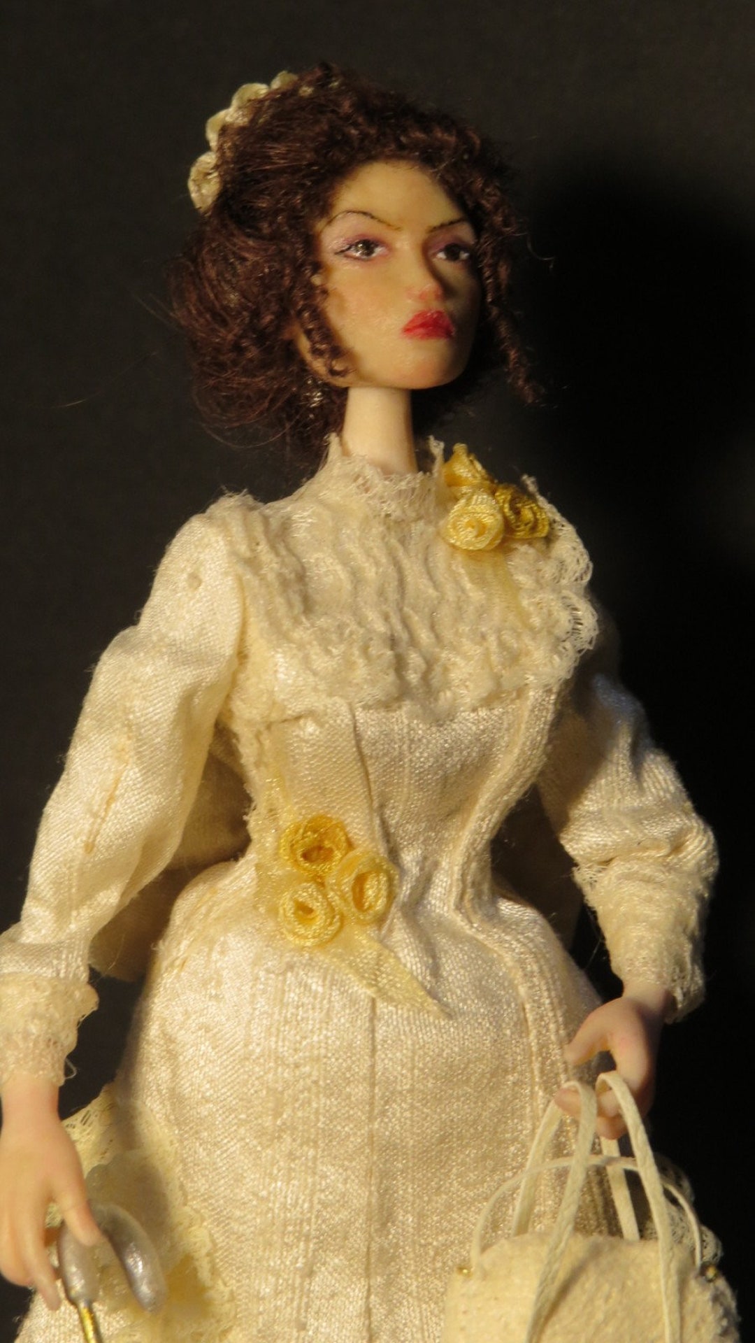 Miniatute Ooak Dolls House Lady Doll Artist Handmade Etsy