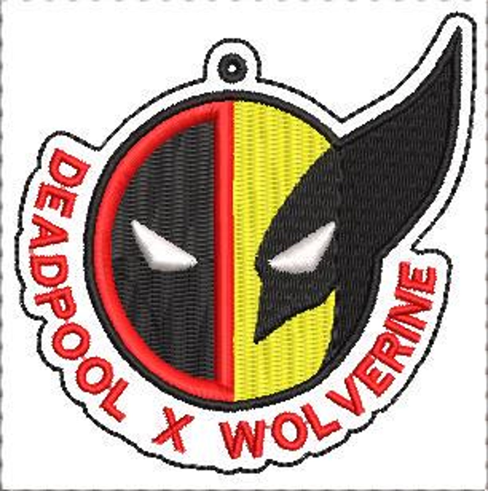 COMBO Deadpool Wolverine Patch & Keychain Embroidery Files Pes,jef,dst ...