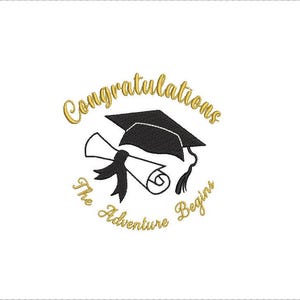 Congratulations Congrats Convocation Graduation Embroidery Machine ...