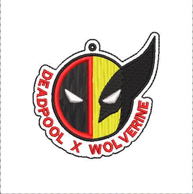 COMBO Deadpool Wolverine Patch & Keychain Embroidery Files Pes,jef,dst ...
