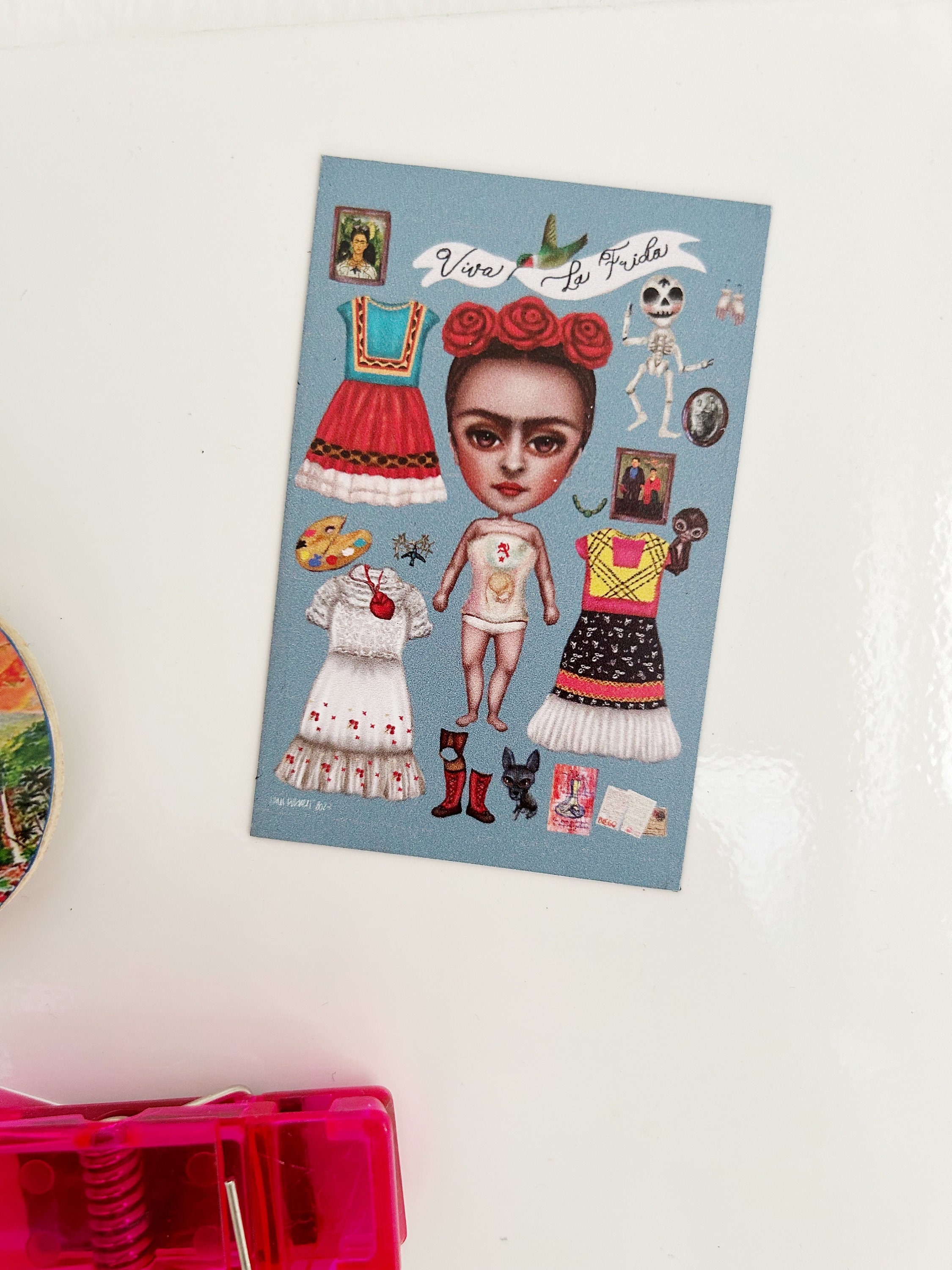 Frida Kahlo Magnet Paper Doll Fridge Magnet - Etsy