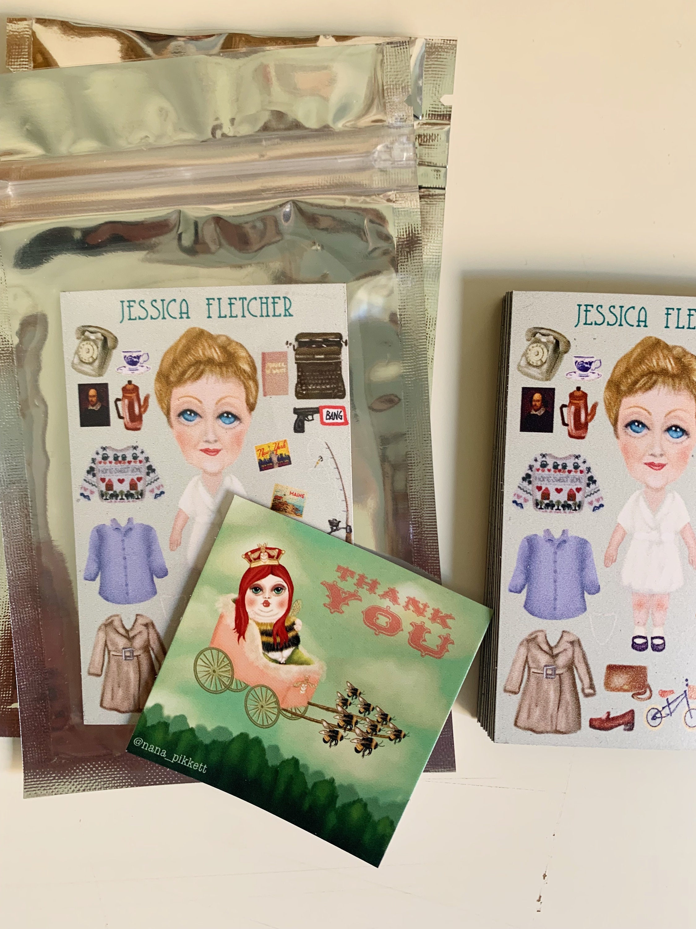 Jessica Fletcher Paper Doll Magnet - Etsy