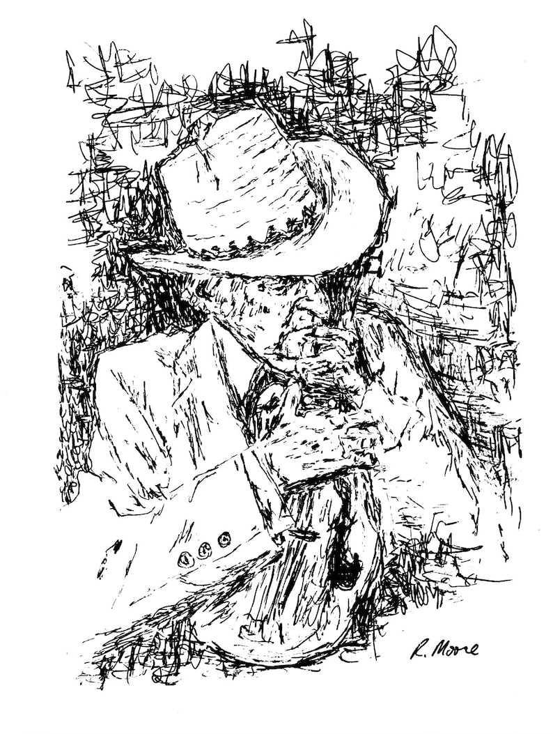 Bill Monroe Pen and Ink Portrait - Etsy