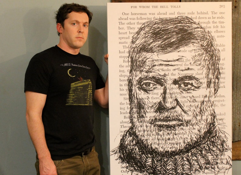 Huge Canvas Print Edgar Allan Poe, Short Story and Pen and Ink - Etsy