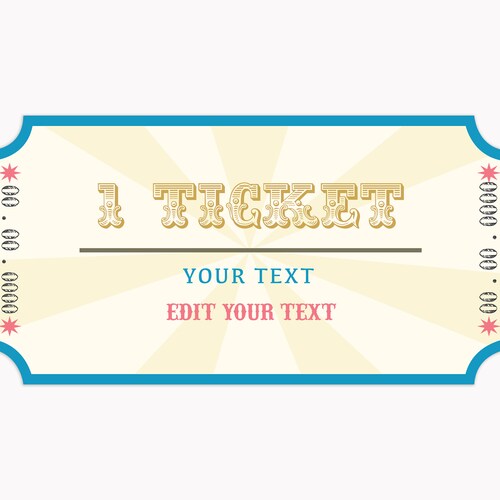 Fun Fair Tickets Tickets Sign Fun Fair Party or Circus - Etsy