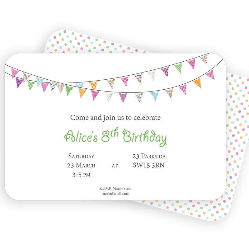 Bunting Invitation - Etsy