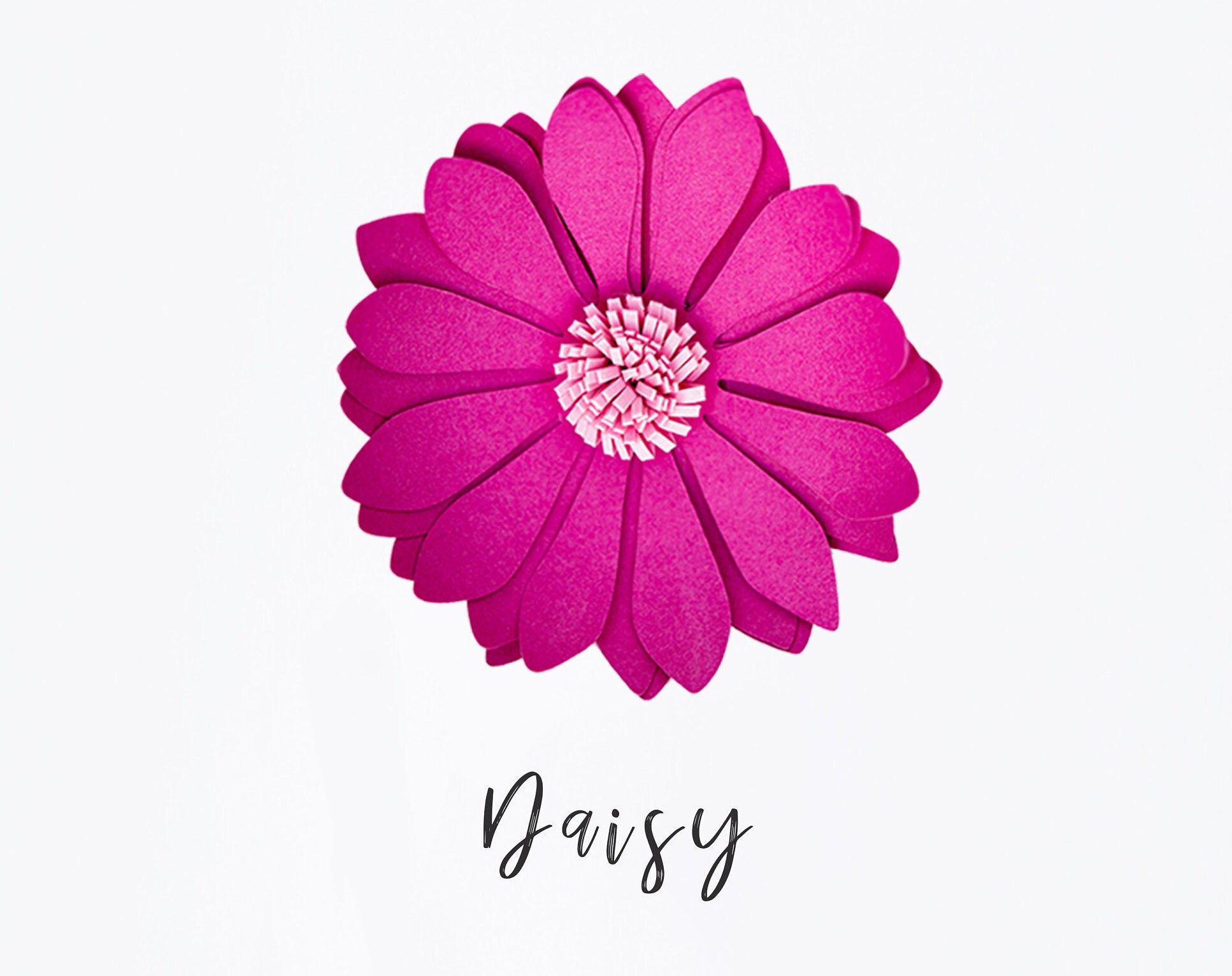 Daisy Paper Flower Templates Silhouette Cutting Files Wedding Flowers ...