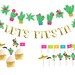 Mexican Cactus Party Bunting and Let's Fiesta Banner - Cinco De Mayo ...