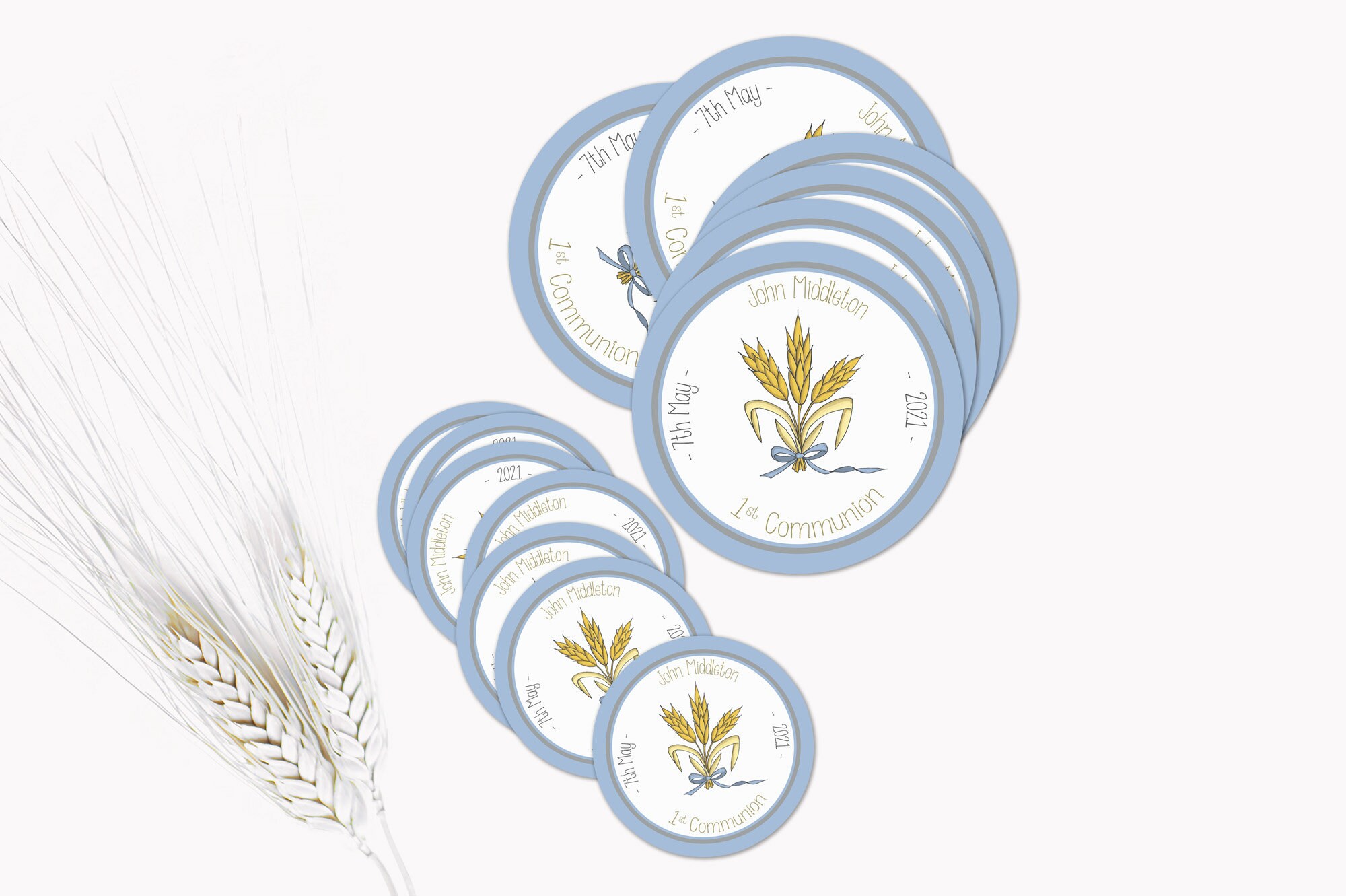 First Communion Labels Girl - Custom - Party Sticker, Tags - Cricut ...