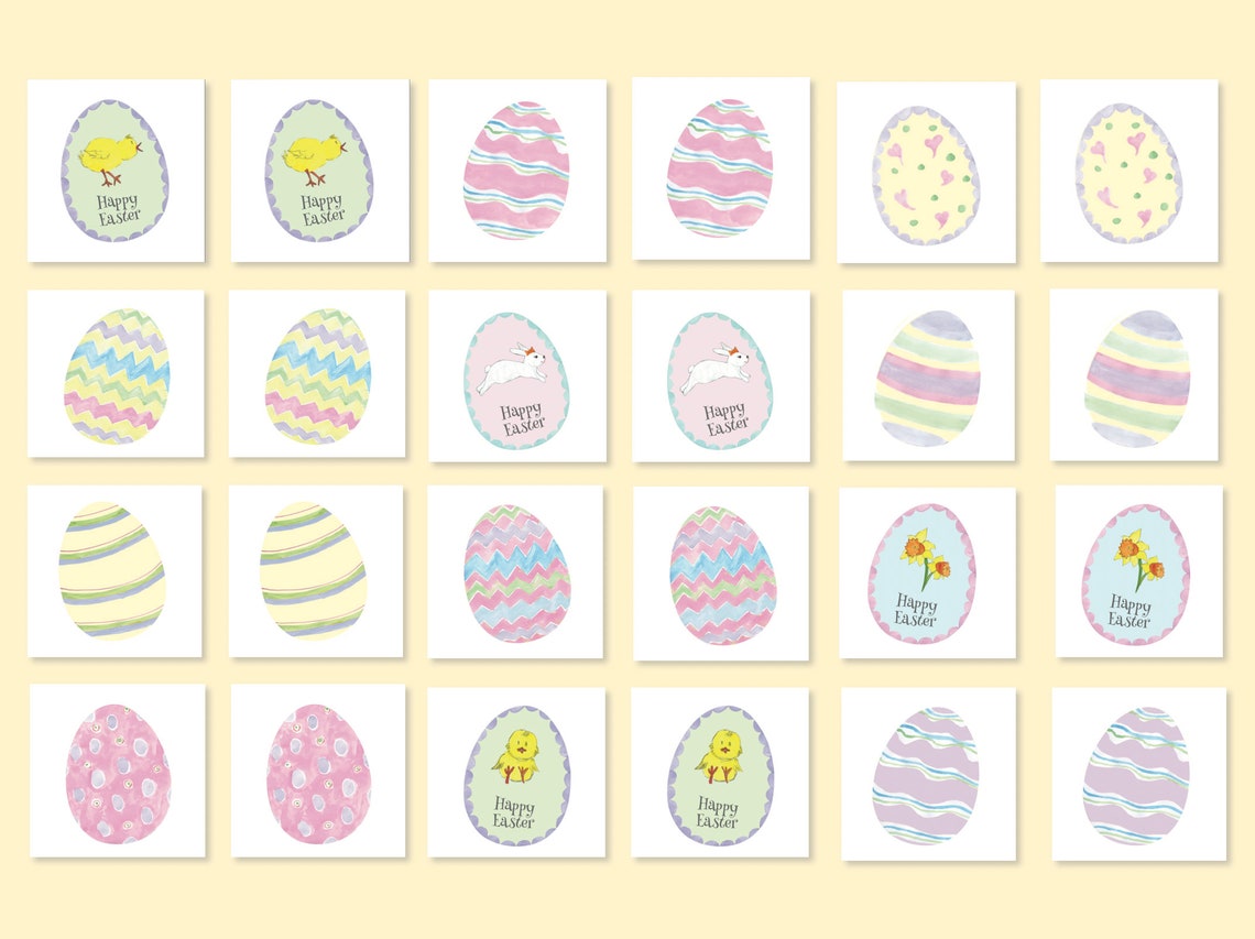 DIY Easter Memory Game Direct Download PDF - Etsy