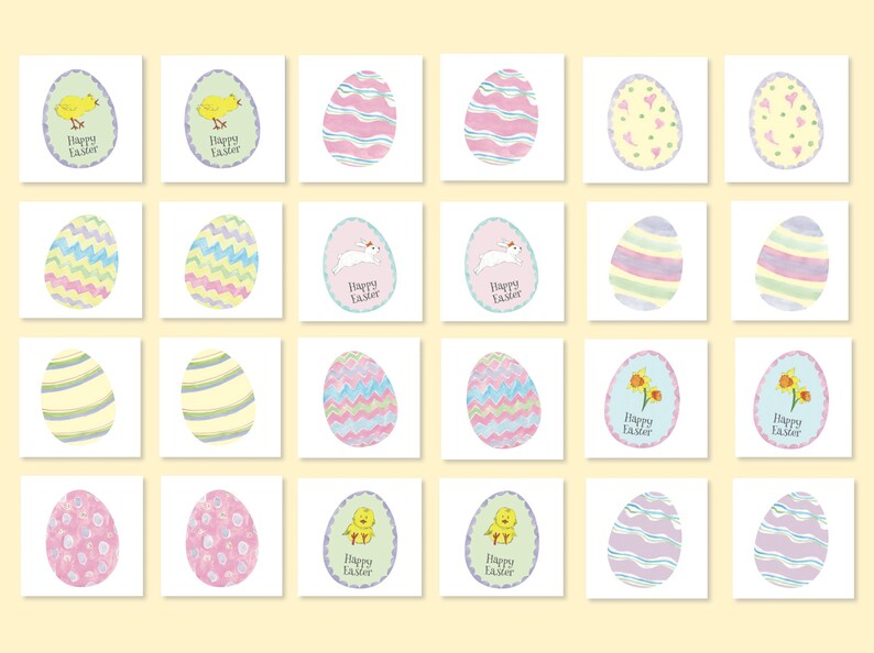 DIY Easter Memory Game - Direct Download - PDF - Etsy