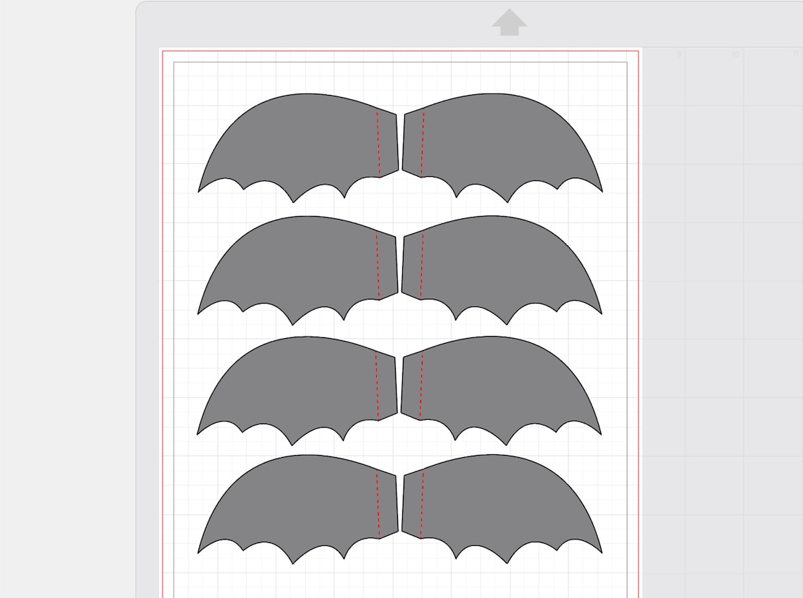 Bat Wings for Paper Cup, Gift Bag Decorating - Wings Template - Cricut ...