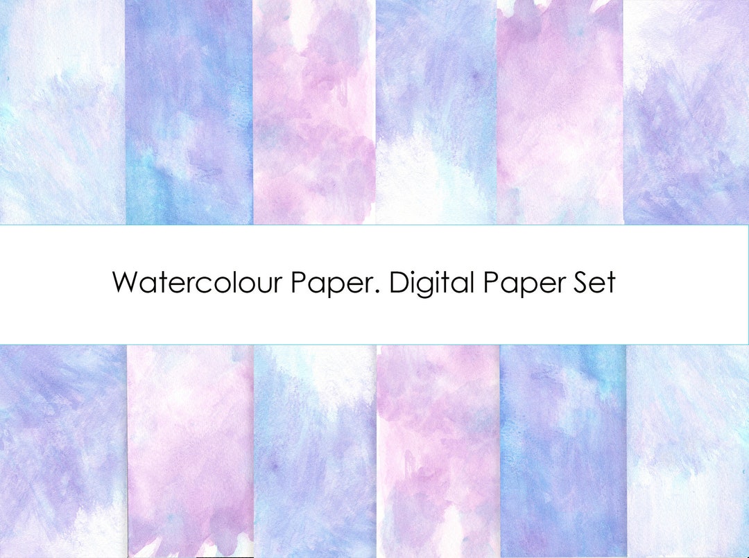 Abstract Blue Watercolor Texture - Clipart - Set of 4 - Background ...