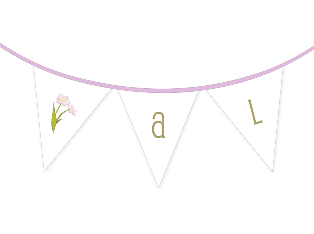 First Communion Bunting Girl Custom - Party Banner - Garland With Pink ...