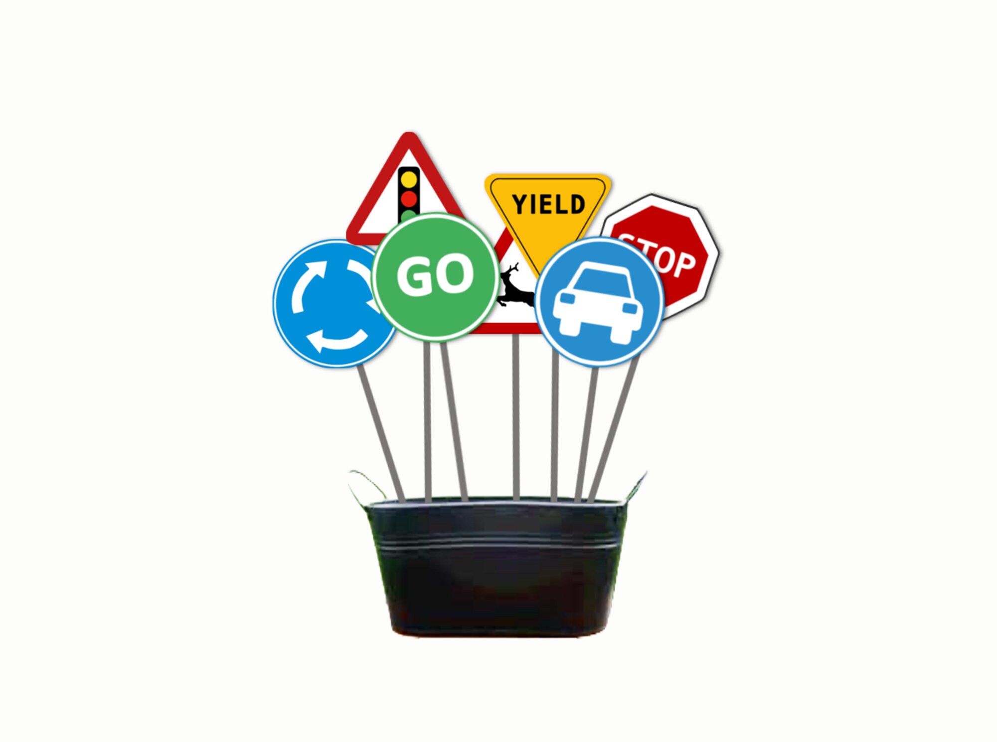Traffic Signs Party Decoration - Race Cars Party Decor - Cricut ...