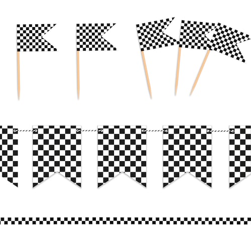 Racing Checkered Pattern Strips for Cocktail Sticks Cake | Etsy