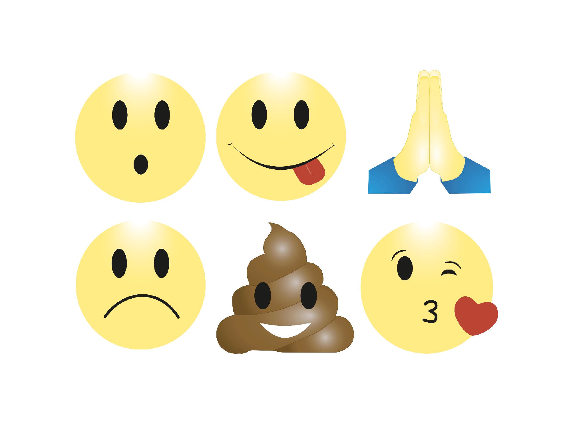 Emoji Faces Clipart - Stickers - Scrapbooking - Education Material and ...