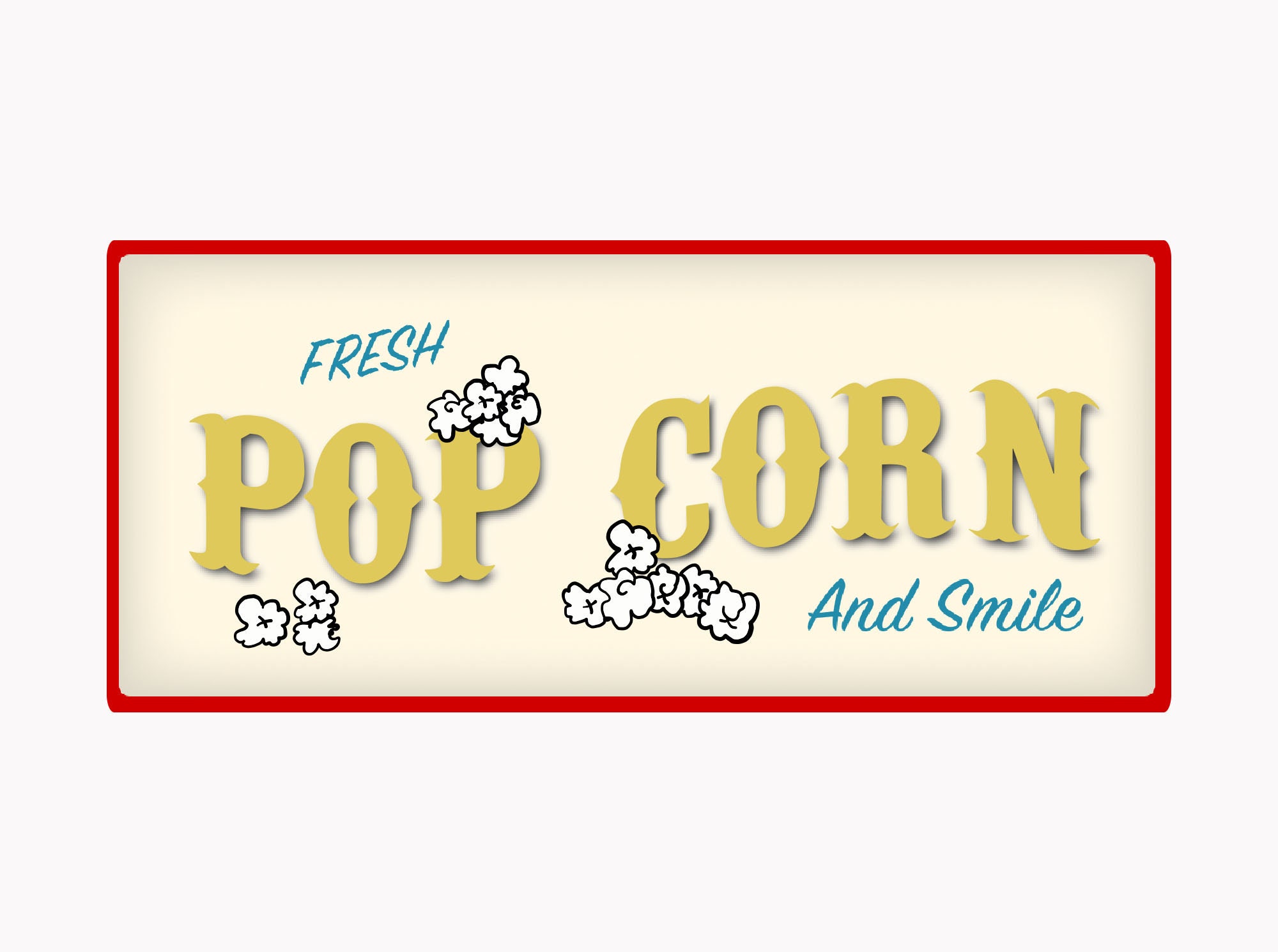 Buy Fresh Pop Corn Retro Sign Pop Corn Box Template Fun Fair Party or ...