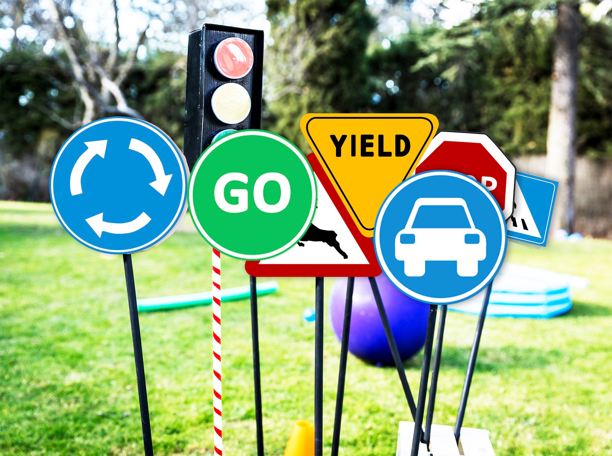 Traffic Signs Party Decoration Race Cars Party Decor Cricut Silhouette ...