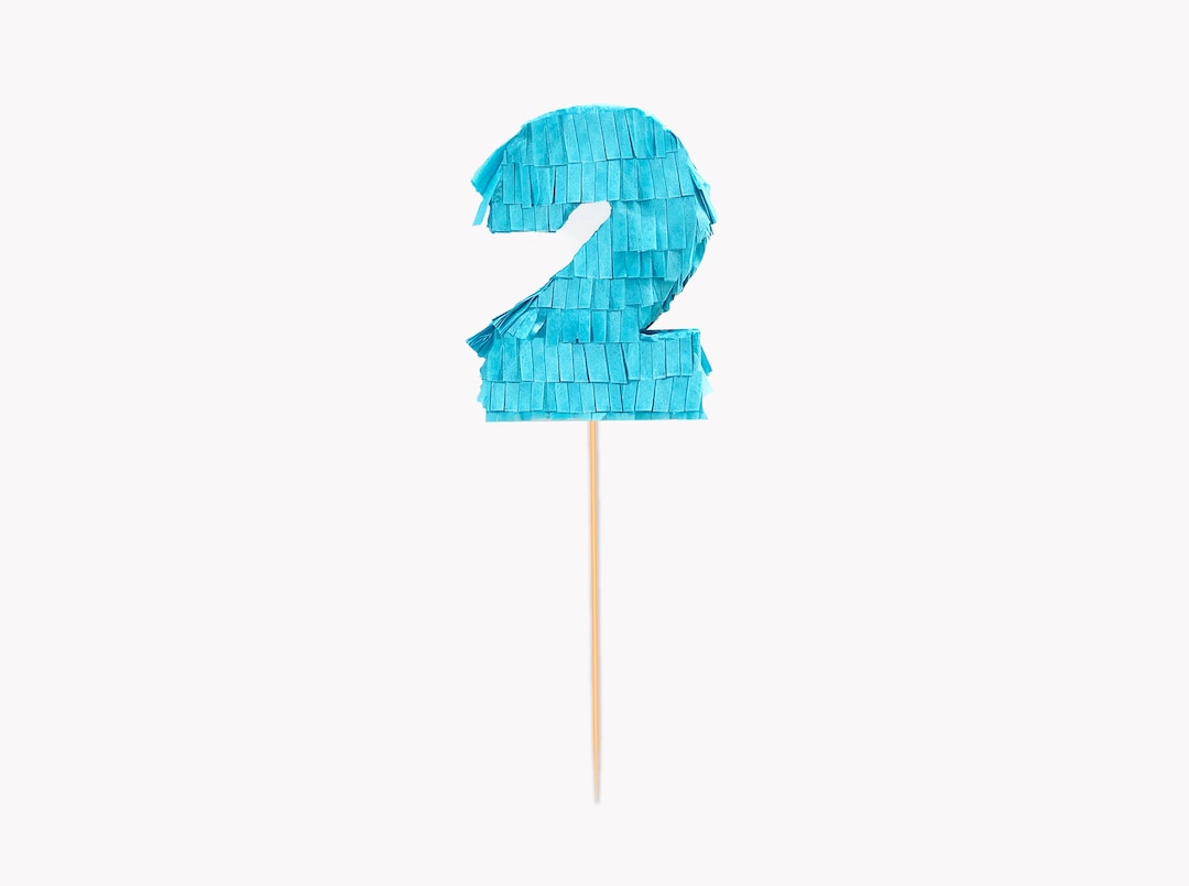Piñata Number 2 Template - Piñata Cake Topper & Piñata - 3D Number 2 ...