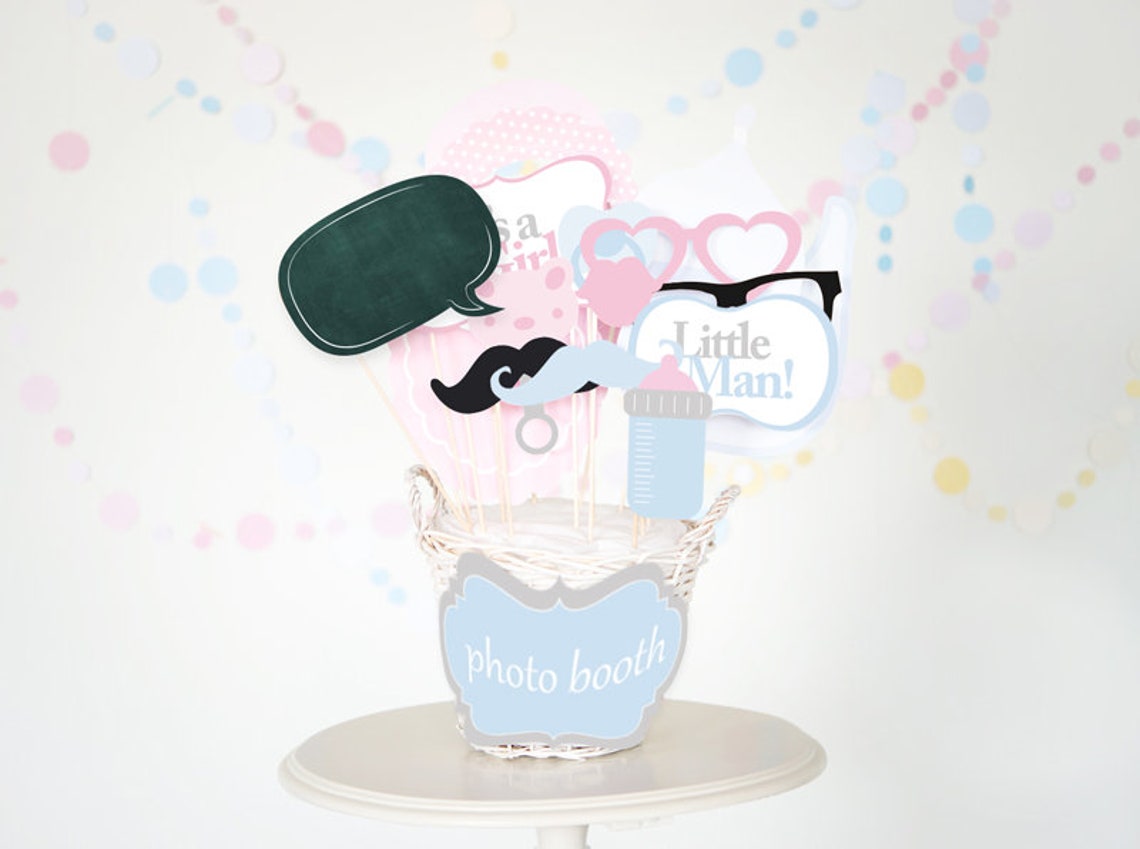 Baby Shower Photo Booth Props and Sign PDF DIY Templates for Cutting by ...