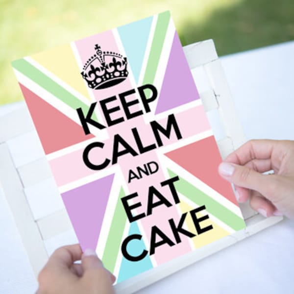 Keep Calm Eat Cake Svg - Etsy