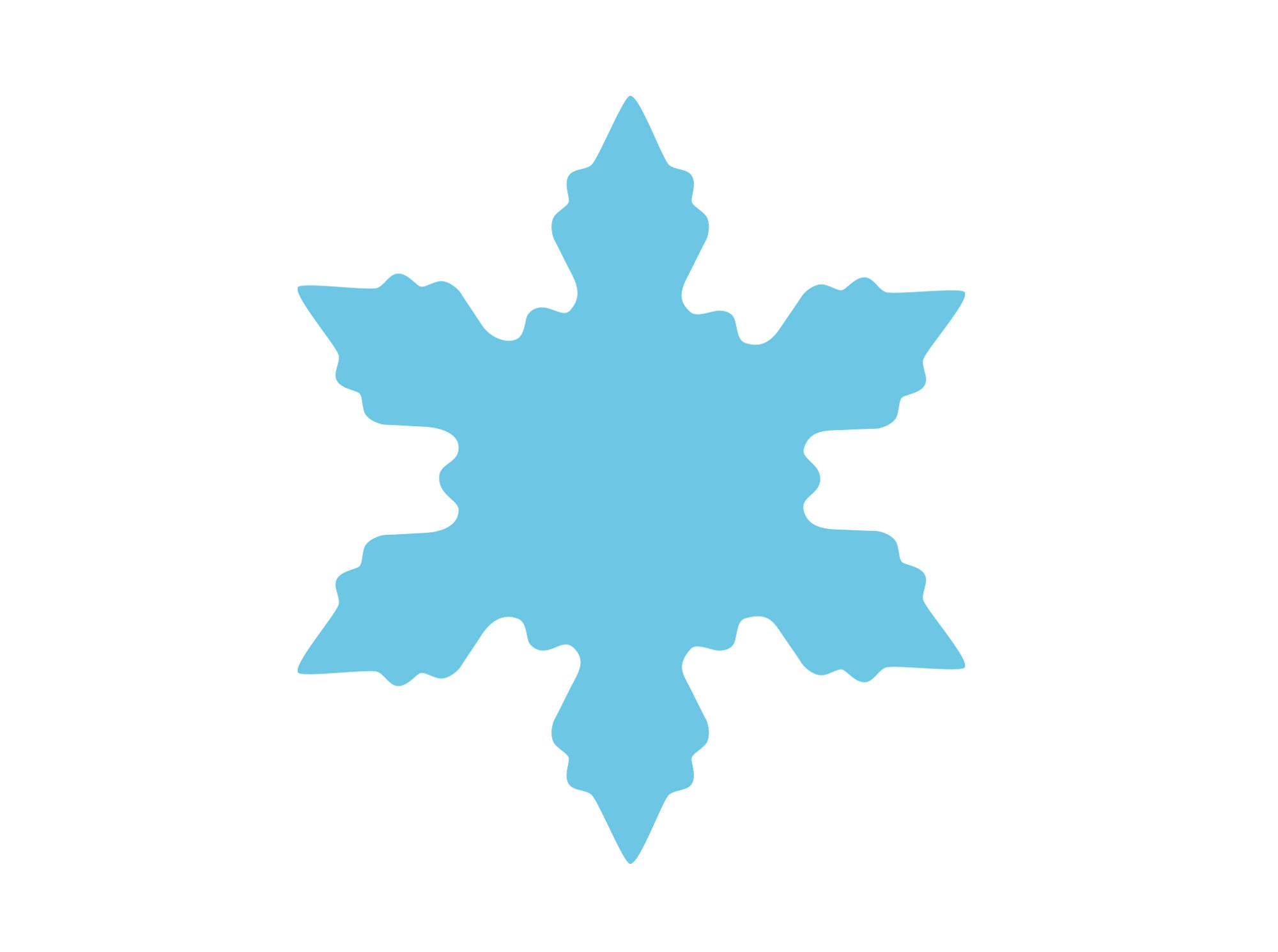 Snowflake Frozen Decoration Template - Model 2- Cricut - Silhouette ...