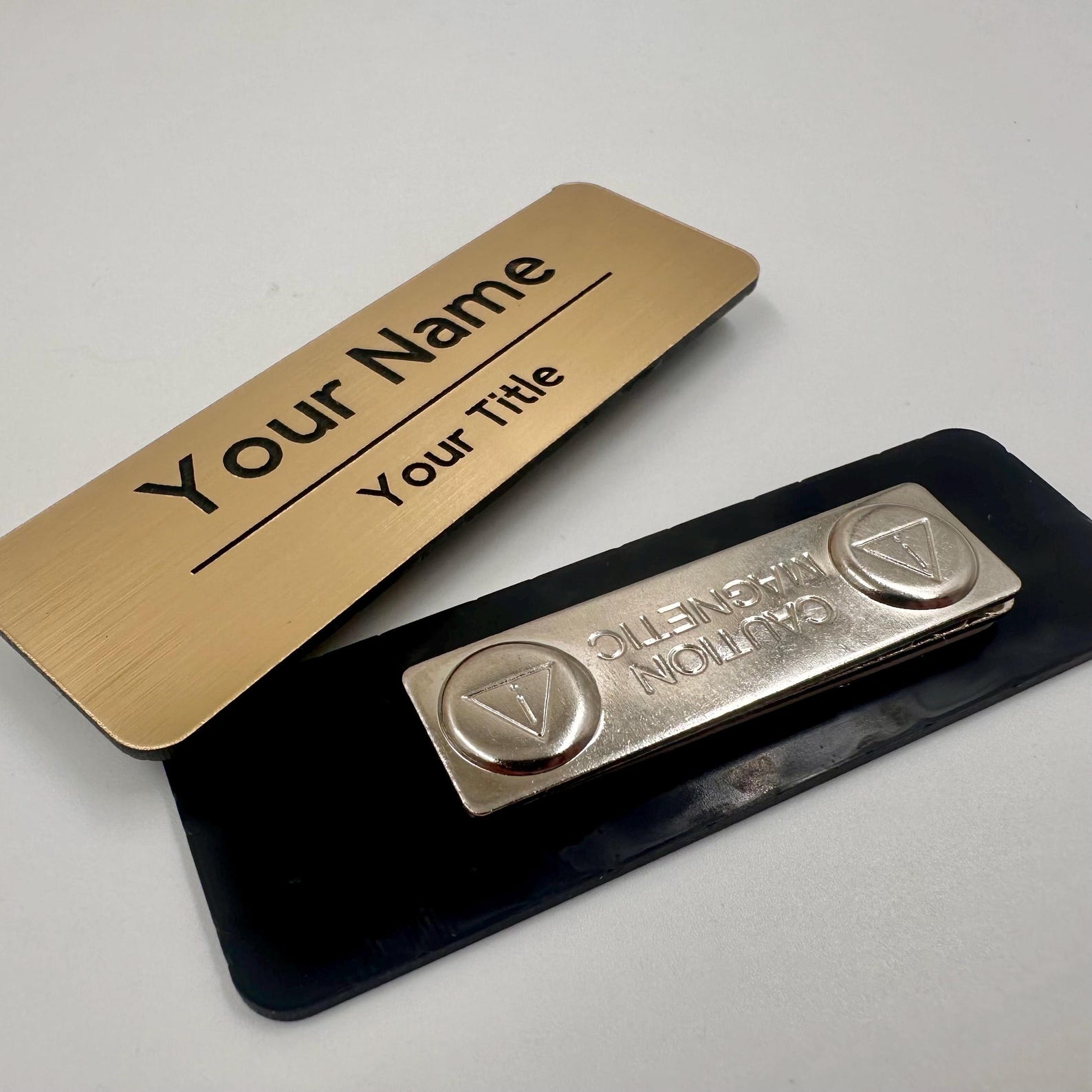 Name Tag Badge With Magnet Attachment | Personalized Wearable Magnetic ...