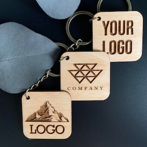Custom Keychain With Business Logo, Engraved Keyring With Custom Text ...