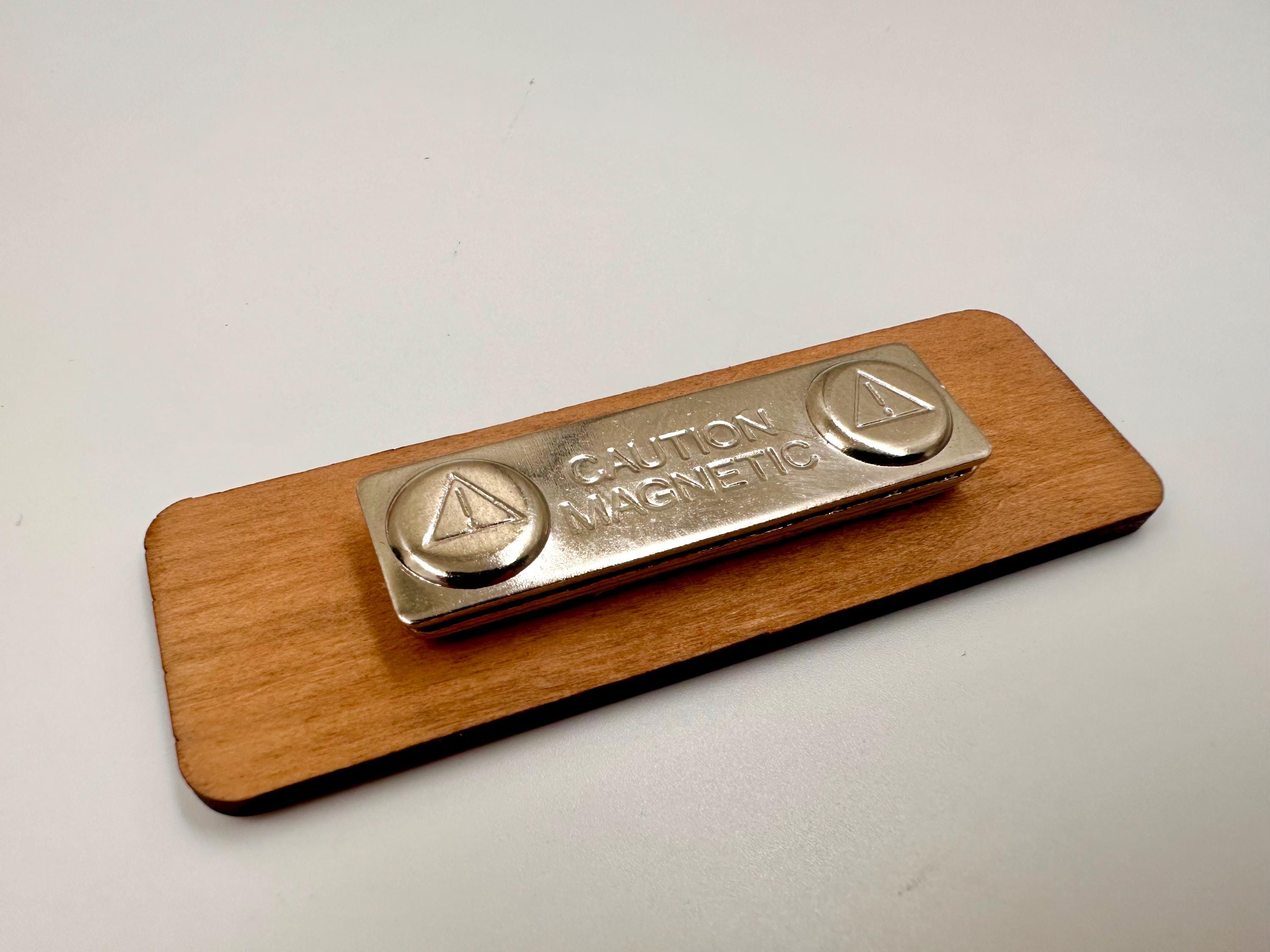 Personalized Name Tag Badge With Magnet Attachment | Wearable Magnetic ...