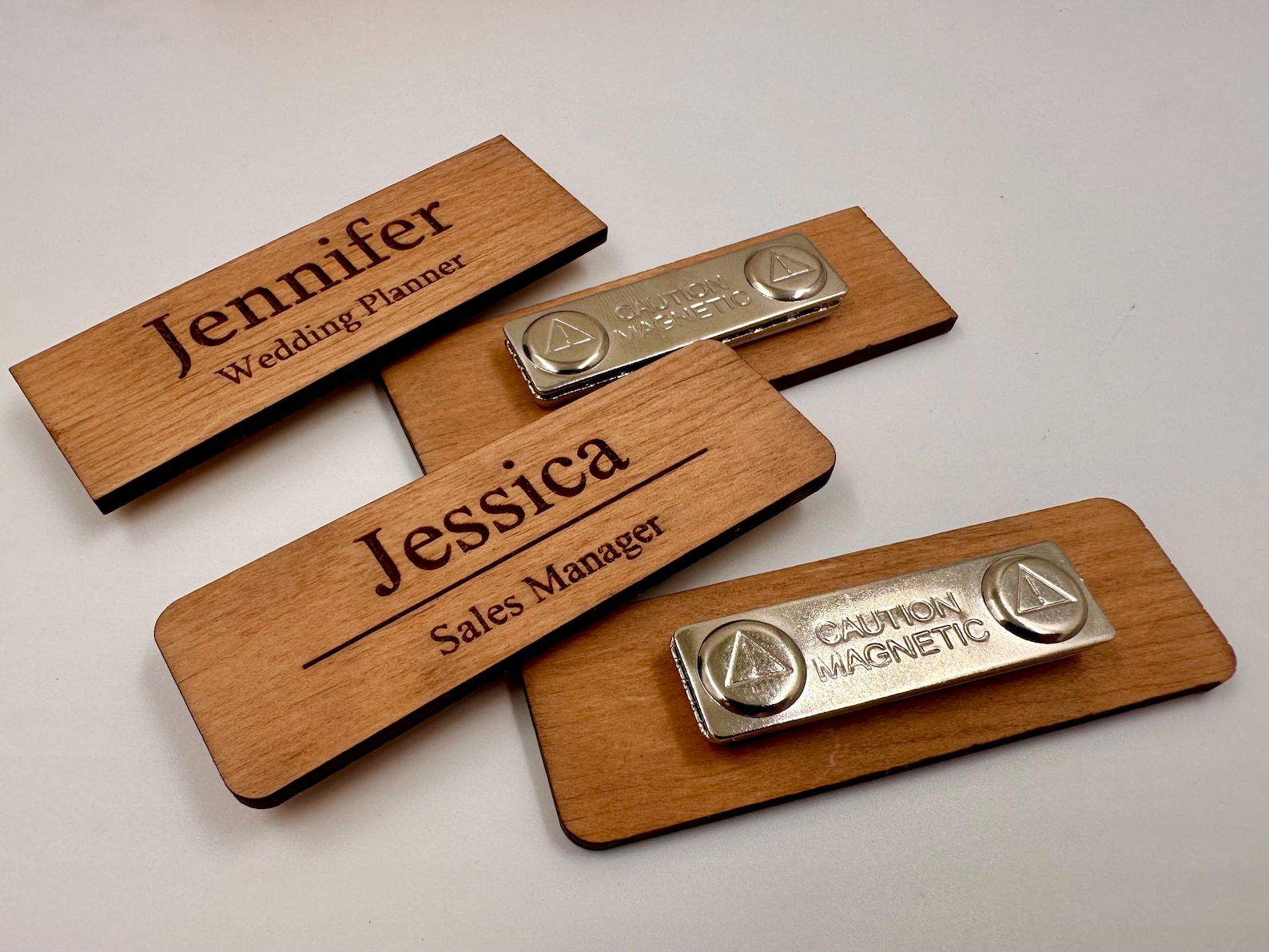 Personalized Name Tag Badge With Magnet Attachment | Wearable Magnetic ...