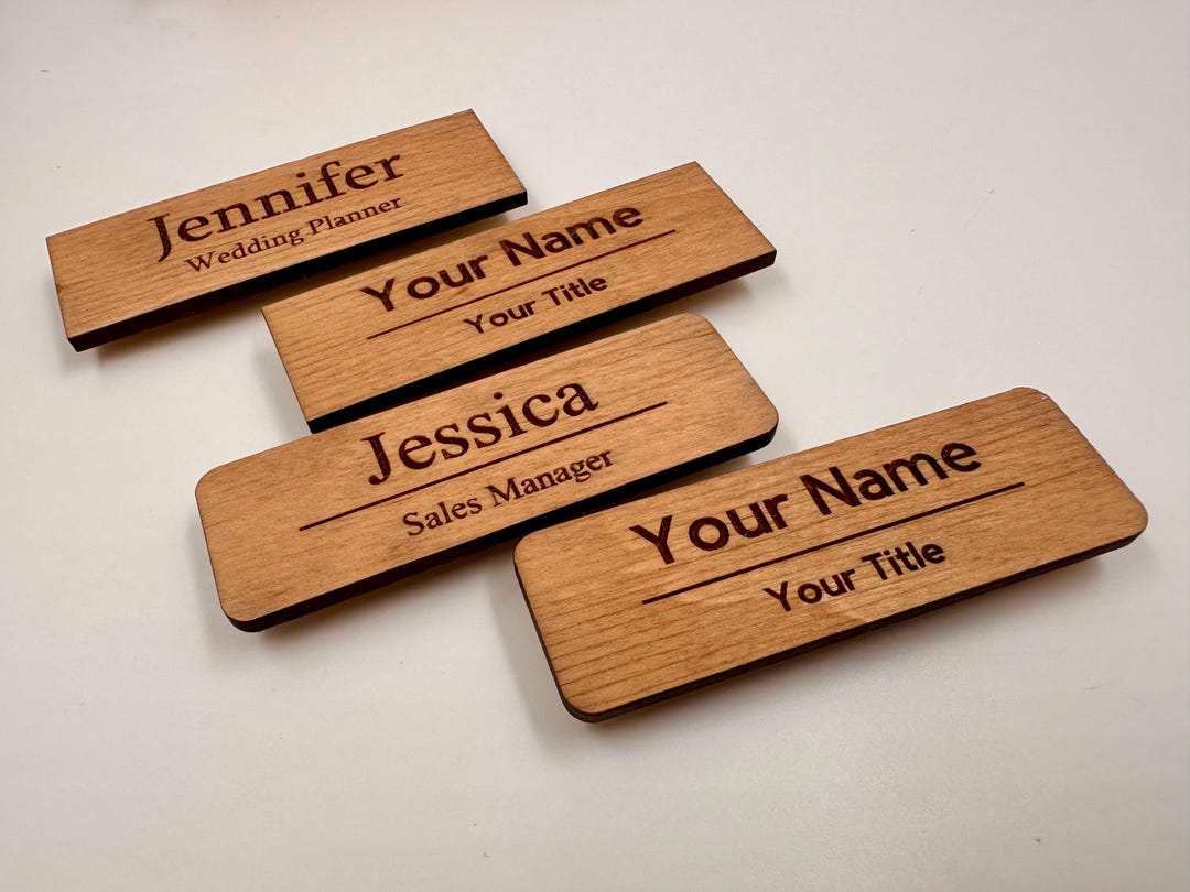 Personalized Name Tag Badge With Magnet Attachment | Wearable Magnetic ...