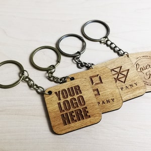 Custom Keychain With Business Logo, Engraved Keyring With Custom Text ...