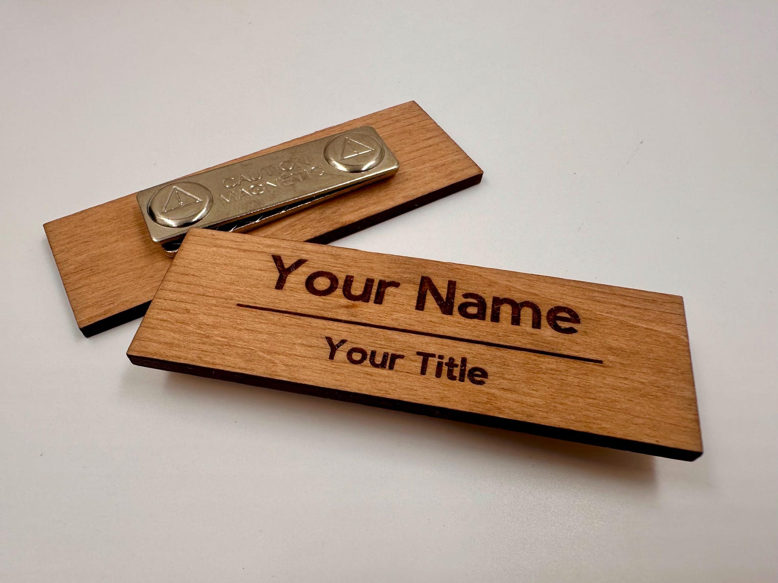 Personalized Name Tag Badge With Magnet Attachment | Wearable Magnetic ...