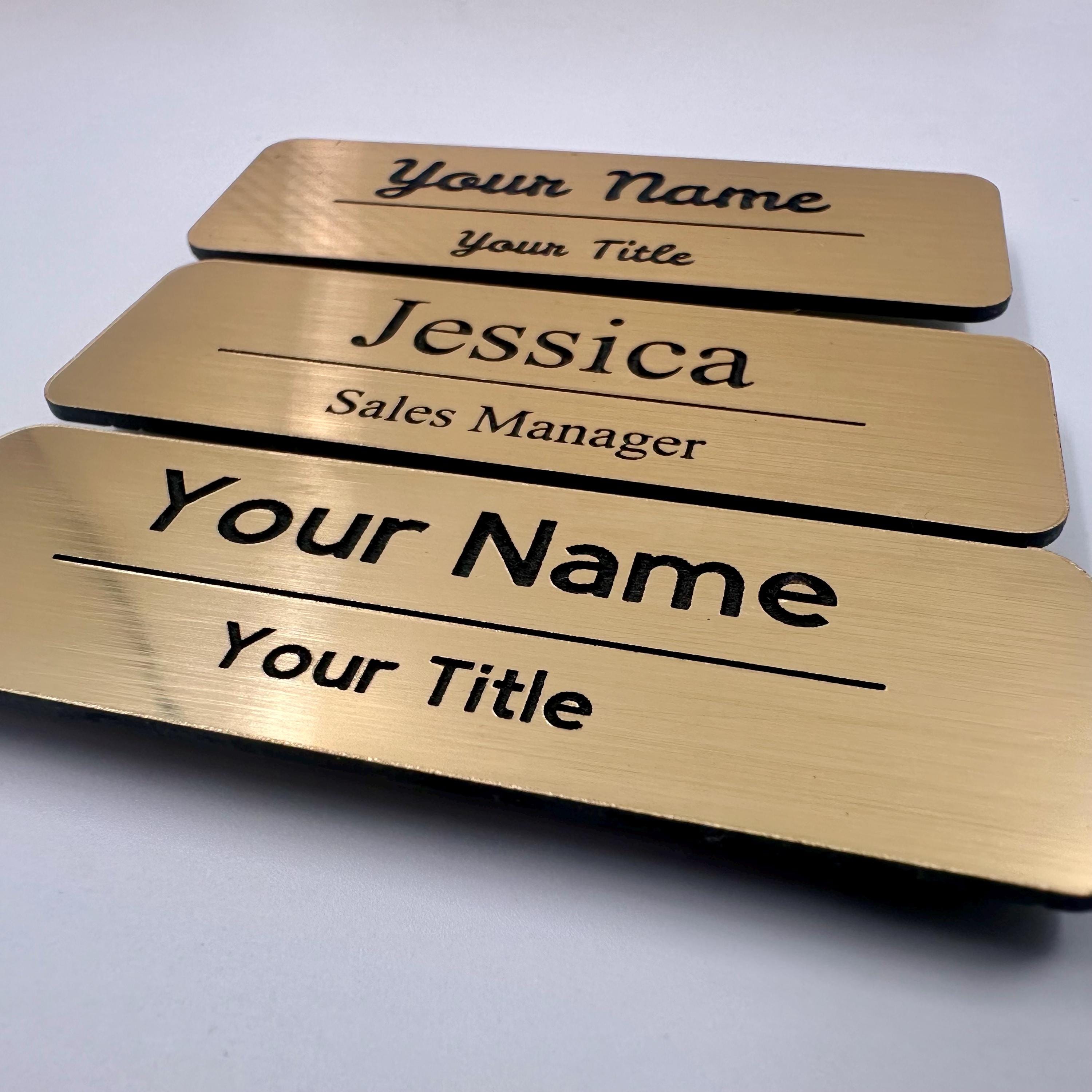 Name Tag Badge With Magnet Attachment | Personalized Wearable Magnetic ...