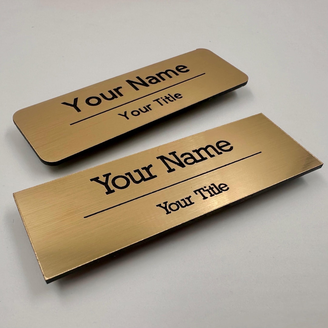 Name Tag Badge With Magnet Attachment | Personalized Wearable Magnetic ...