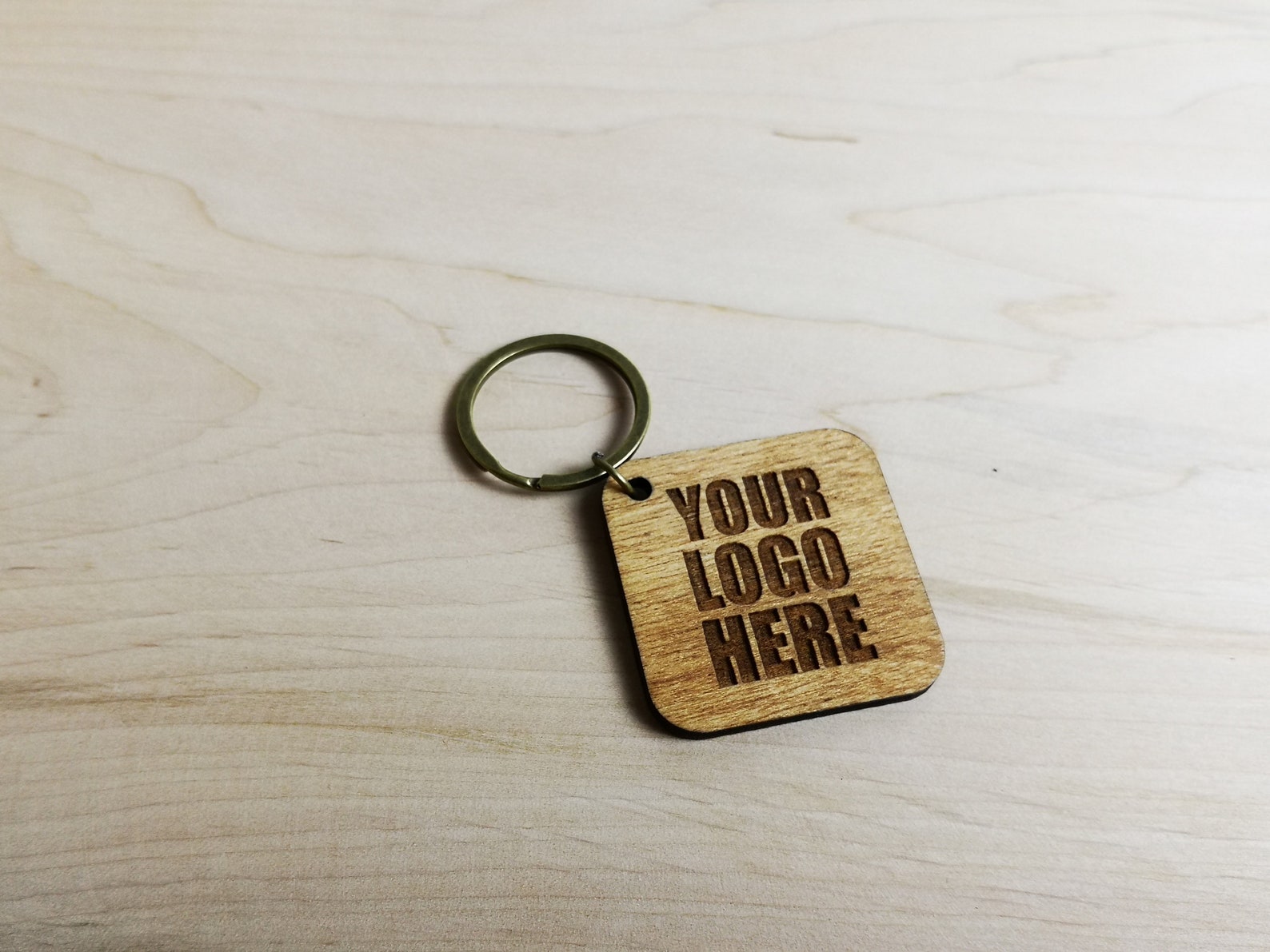 Custom Keychain With Business Logo Engraved Keyring With - Etsy